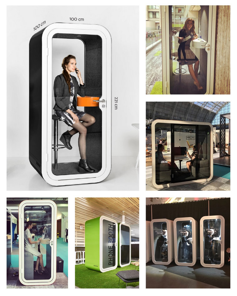 1000*1000*2100mm Acoustic Telephone Booth with Sound Absorbing Feature