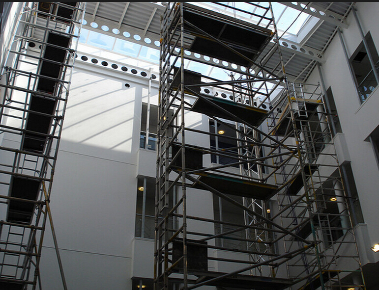 Quality requirements on the erection of high rise scaffolding.