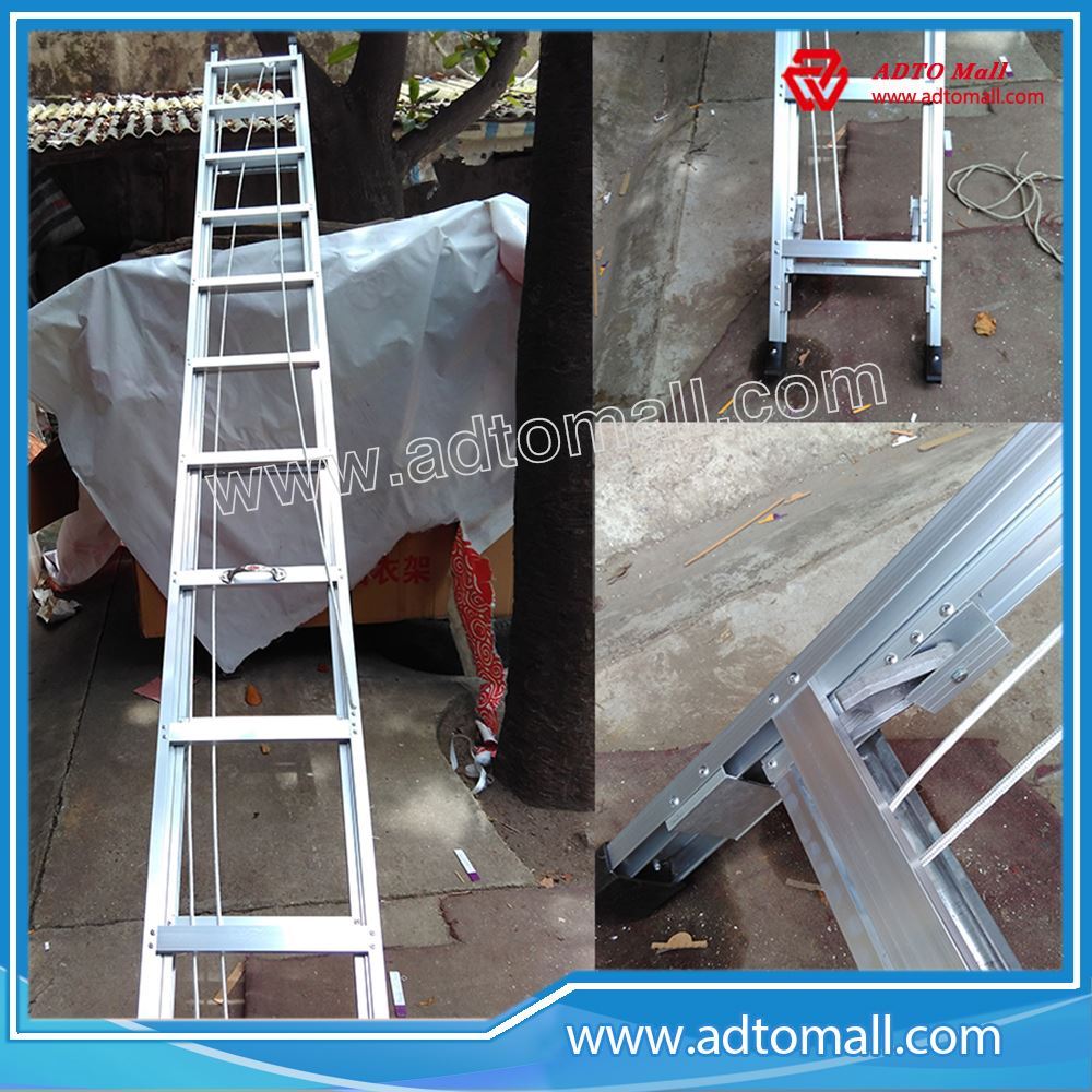 High quality combination aluminium rope extension step ladder